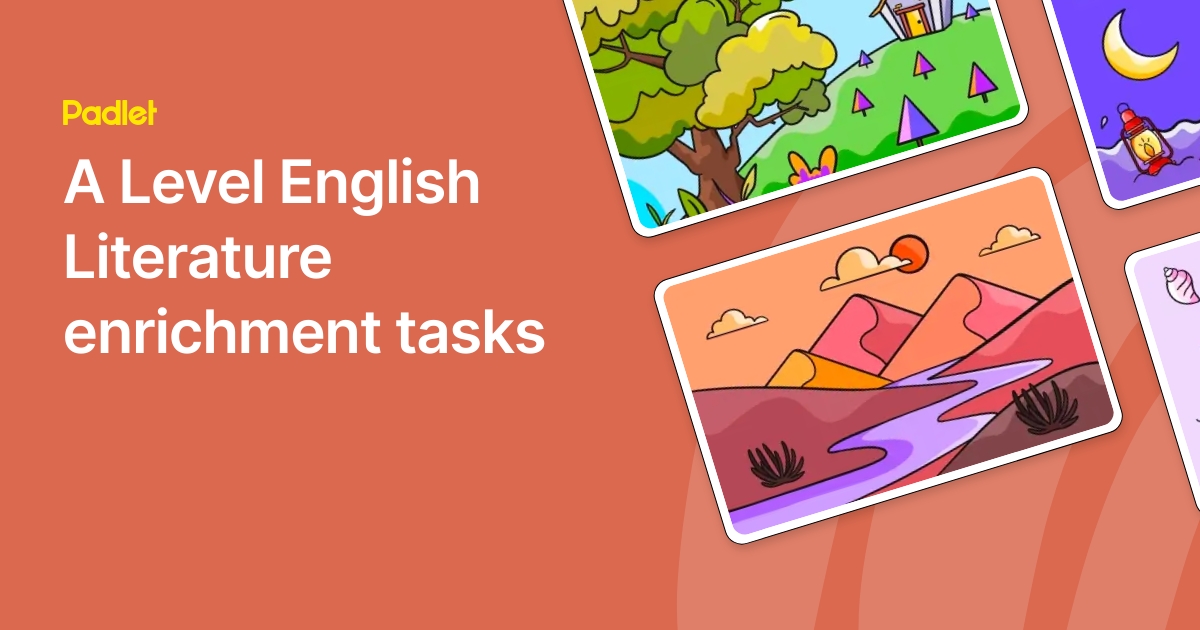 A Level English Literature enrichment tasks