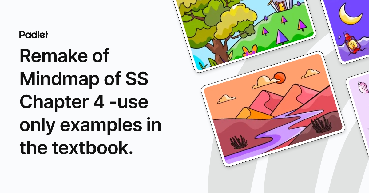 Remake of Mindmap of SS Chapter 4 -use only examples in the textbook.