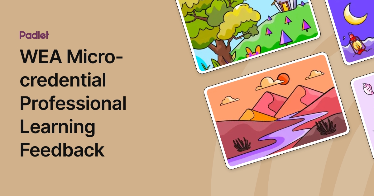WEA Micro-credential Professional Learning Feedback