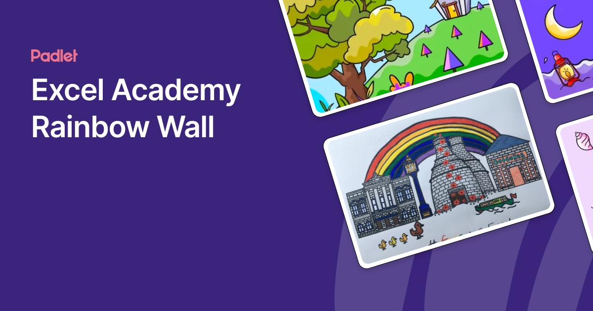 Excel Academy Rainbow Wall
