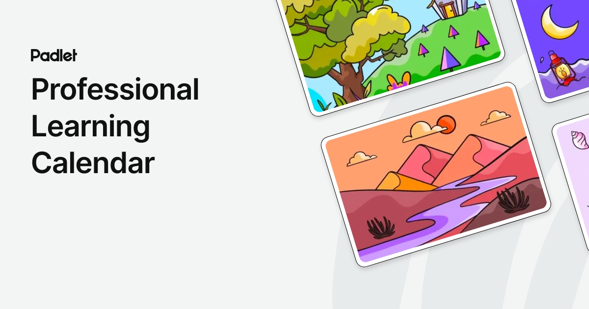 Professional Learning Calendar