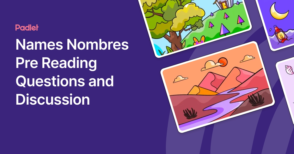 Names Nombres Pre Reading Questions and Discussion