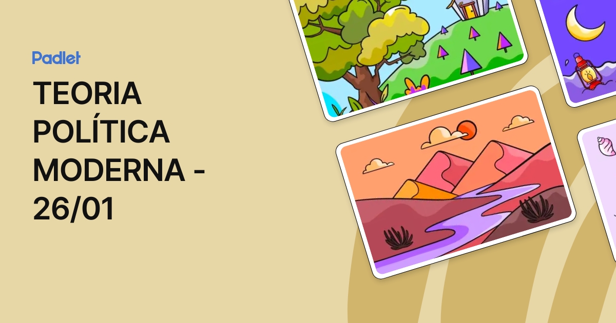 TEORIA POLÍTICA MODERNA - 26/01