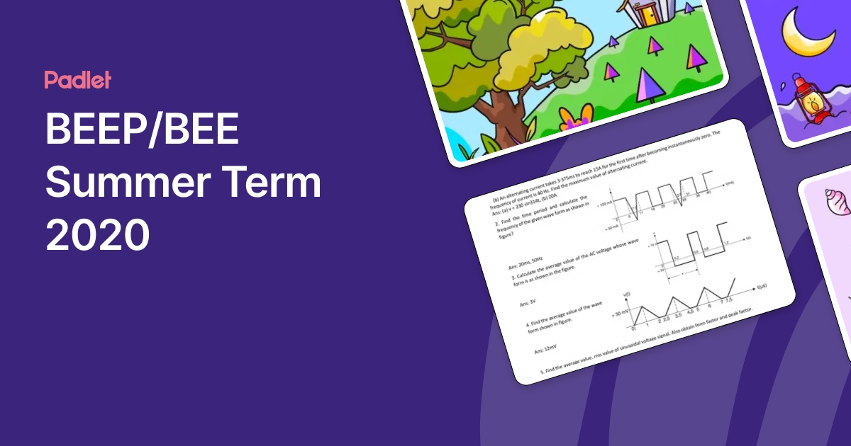 BEEP/BEE Summer Term 2020