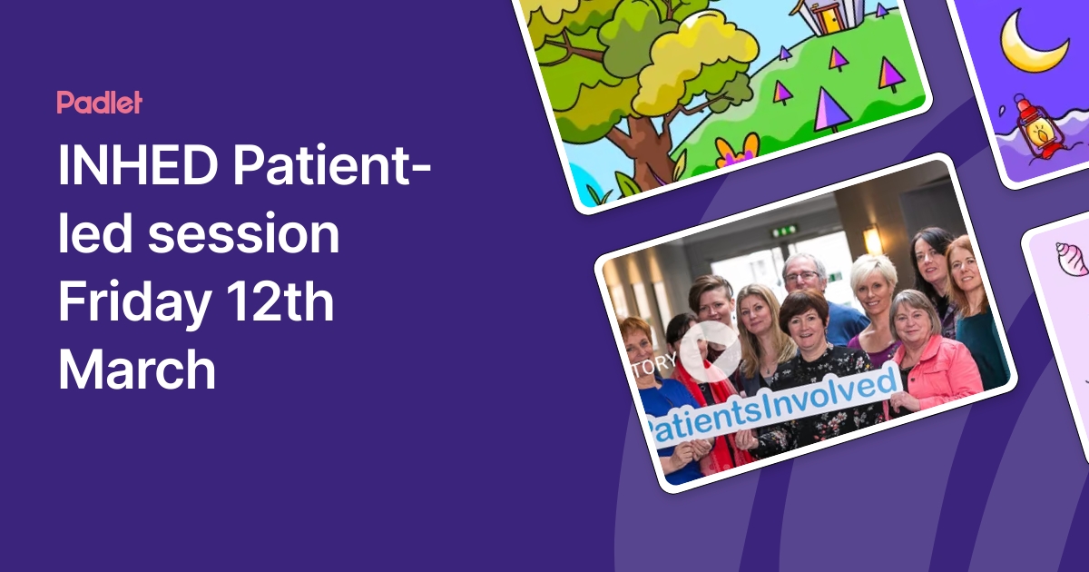 INHED Patient-led session Friday 12th March
