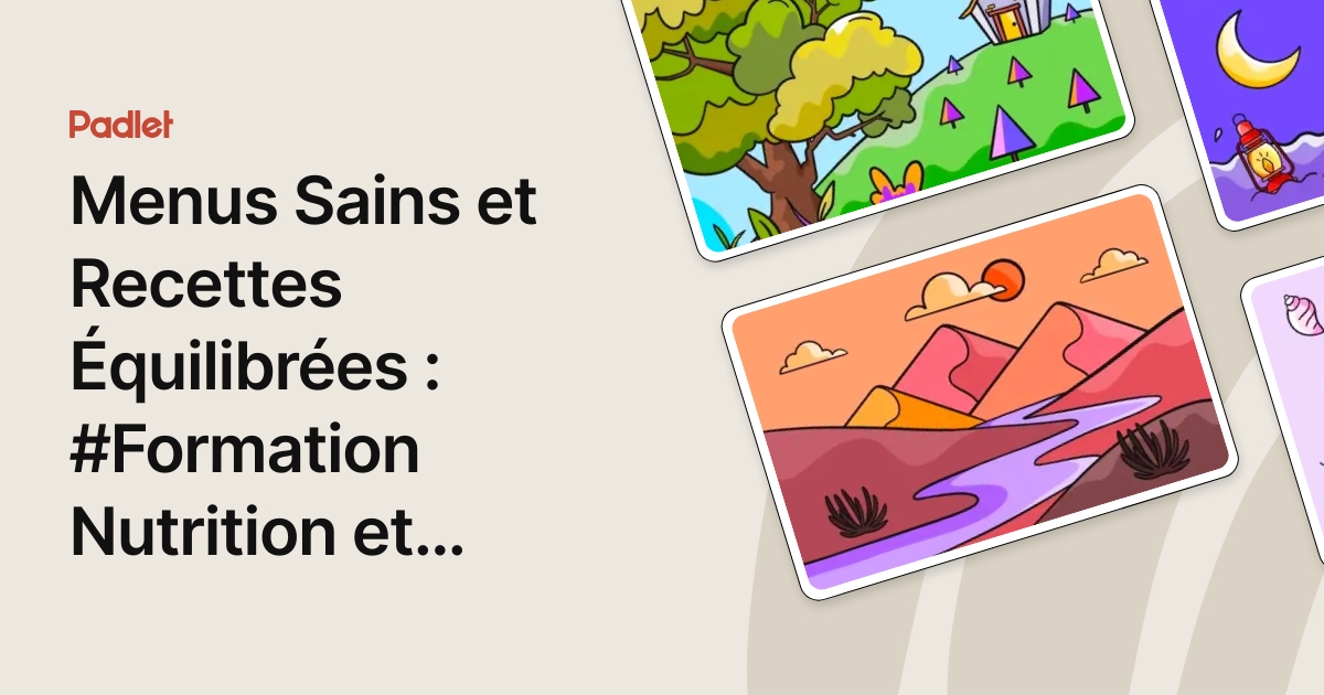 Menus Sains et Recettes Équilibrées : #Formation Nutrition et Bien-être