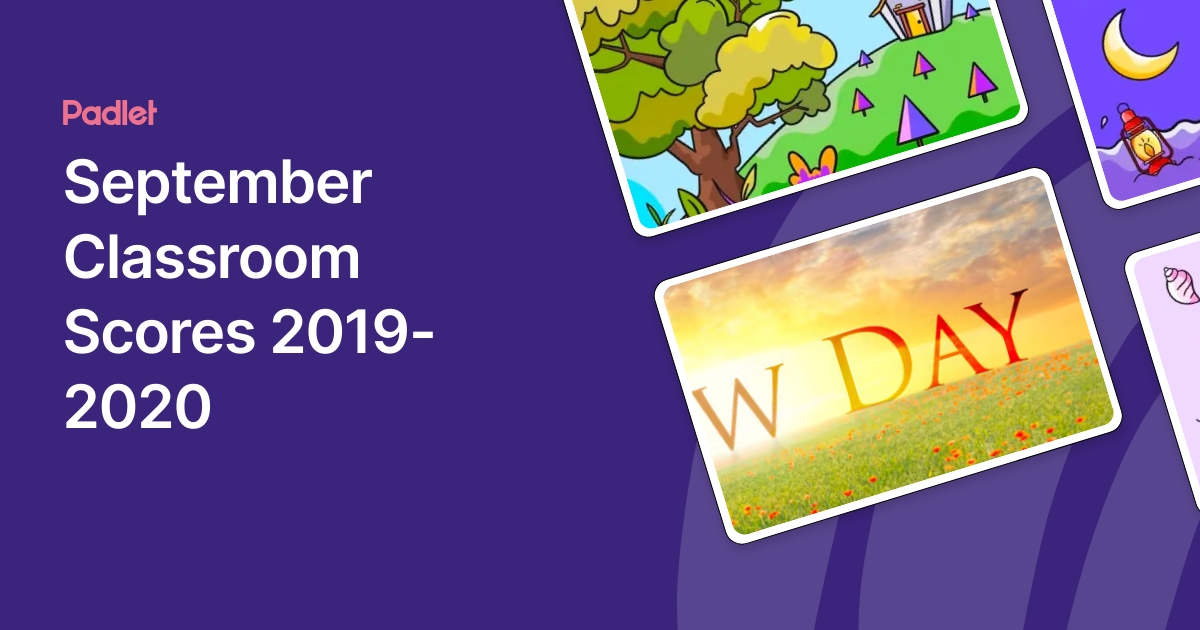 September Classroom Scores 2019-2020