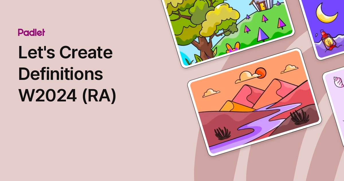 Let's Create Definitions W2024 (RA)