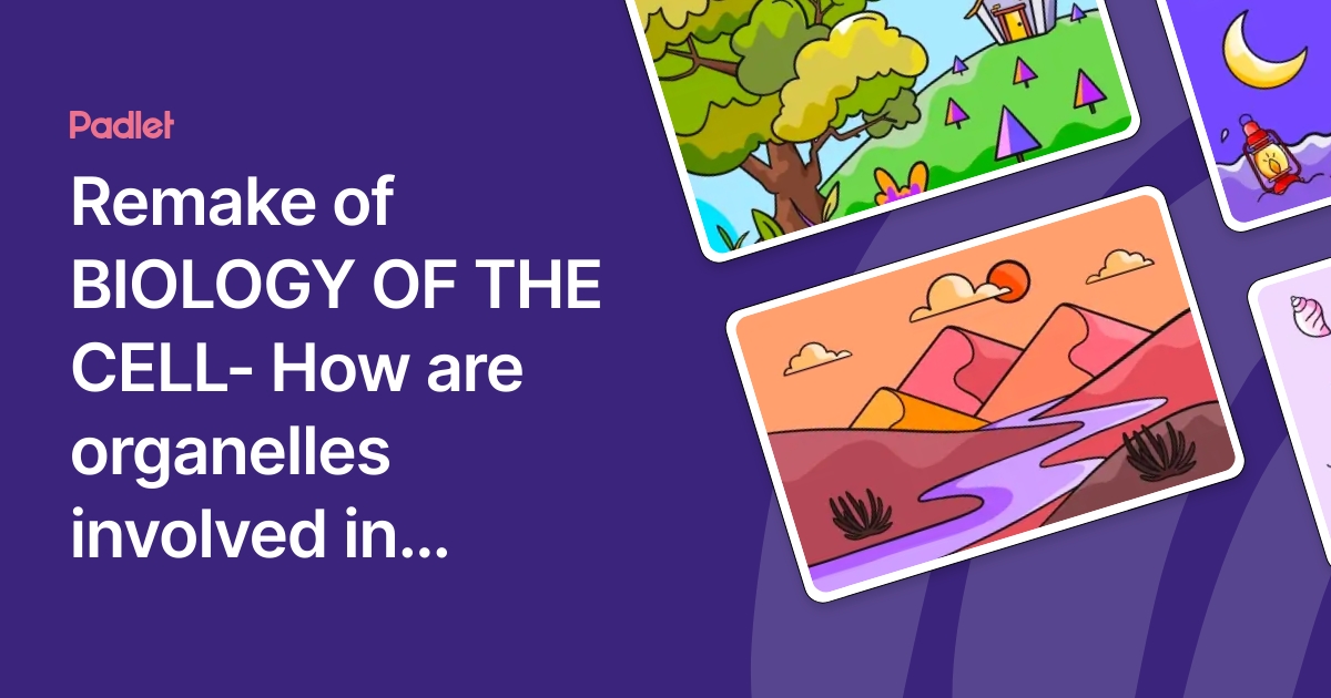 Remake of BIOLOGY OF THE CELL- How are organelles involved in ...