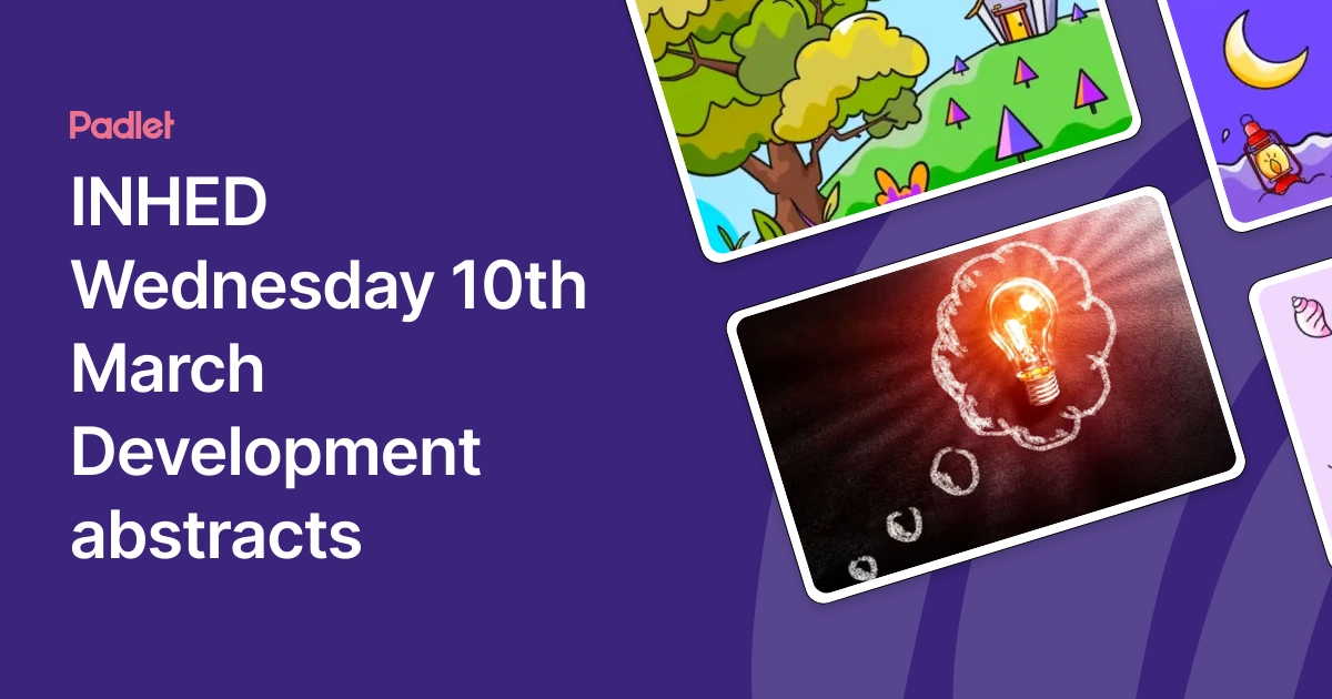 INHED Wednesday 10th March Development abstracts