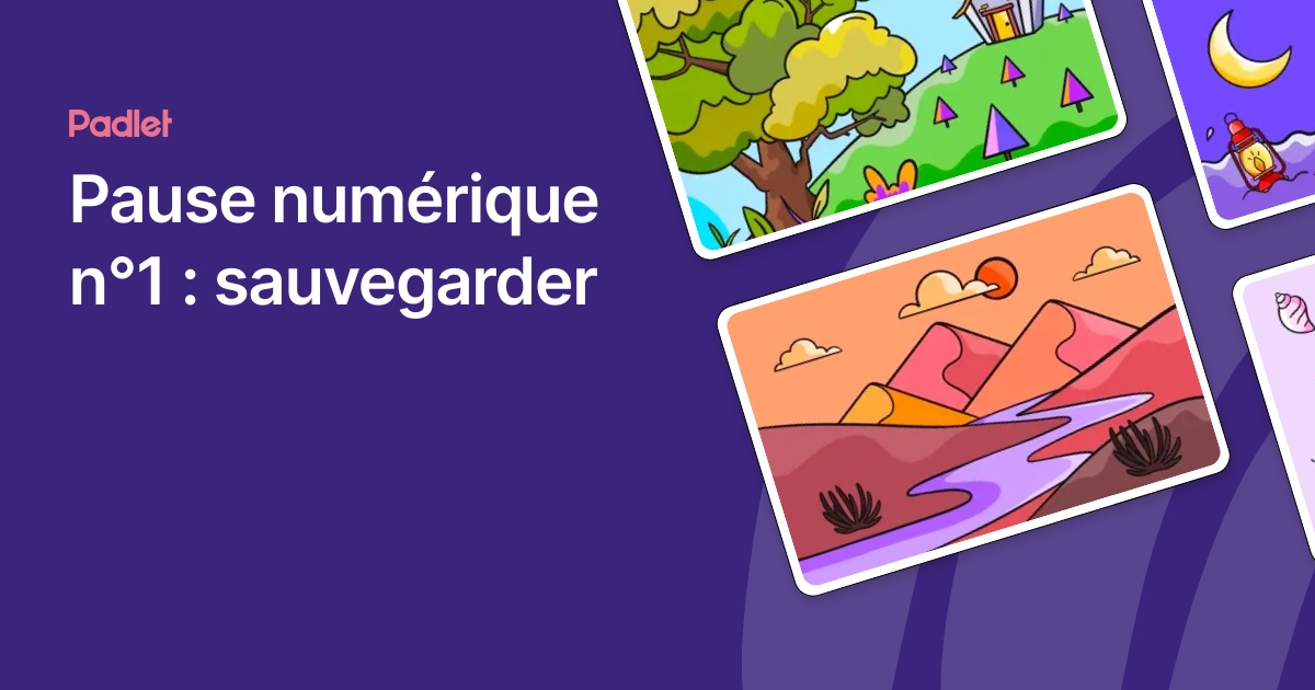 Pause numérique n°1 : sauvegarder