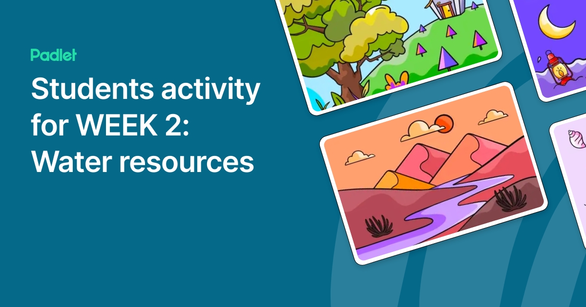 Students activity for WEEK 2: Water resources