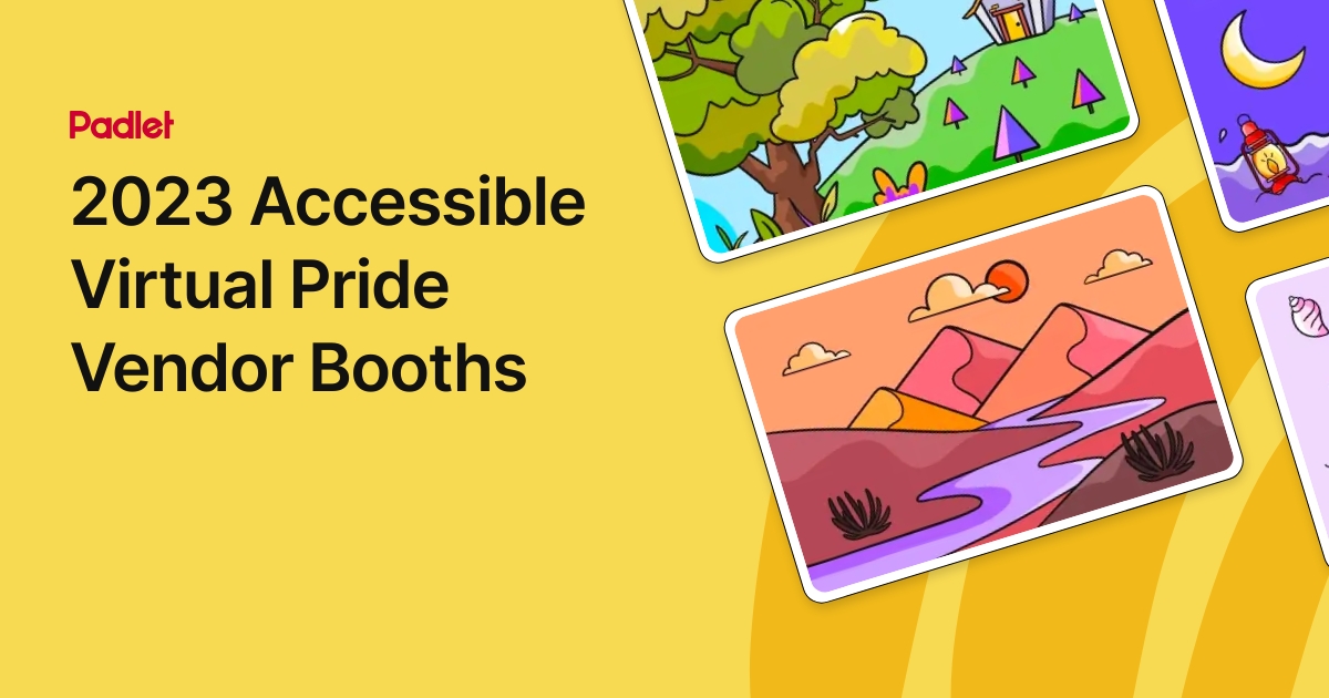 2023 Accessible Virtual Pride Vendor Booths