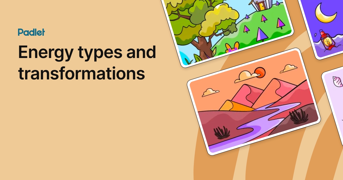 Energy types and transformations