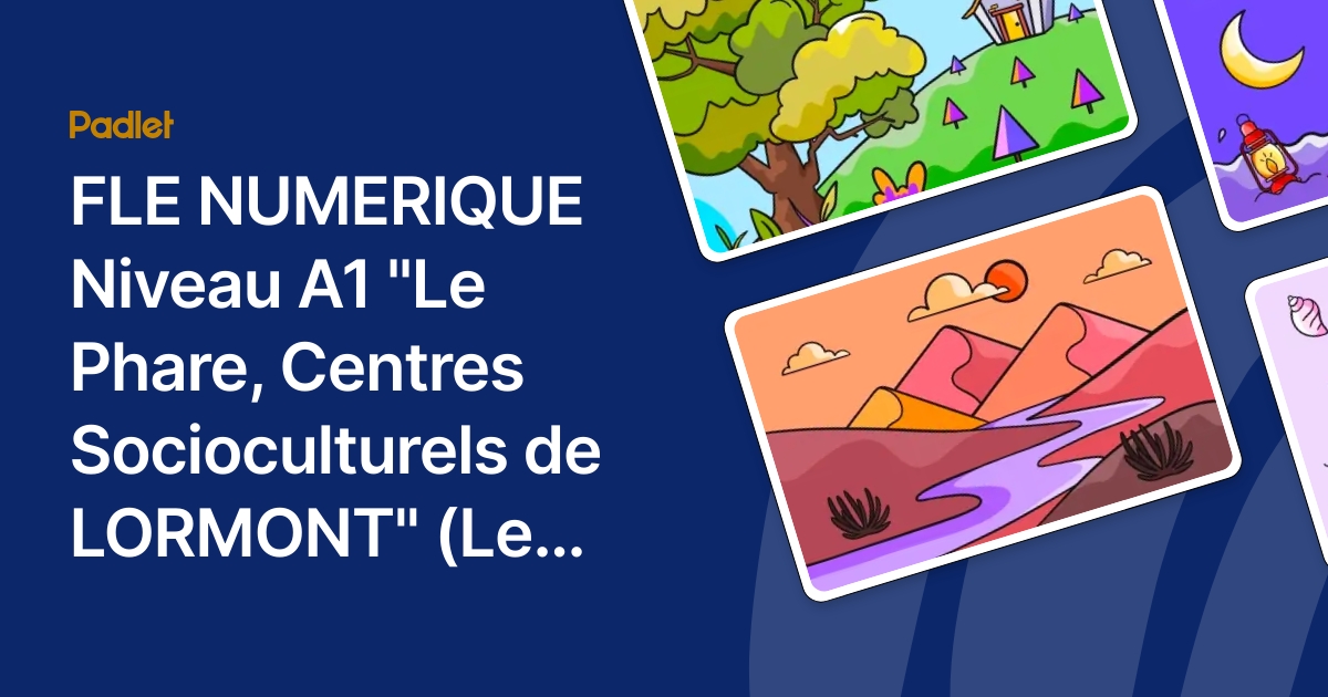 FLE NUMERIQUE Niveau A1 "Le Phare, Centres Socioculturels de LORMONT ...