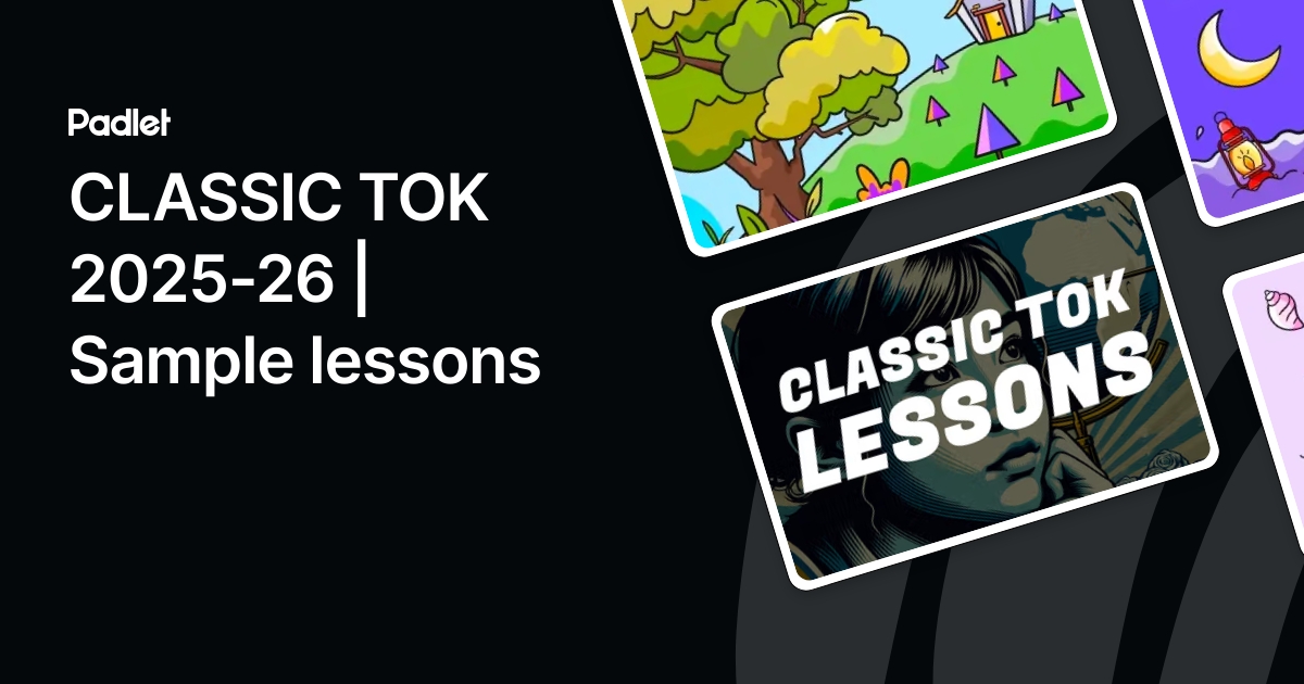 CLASSIC TOK 2025-26 | Sample lessons