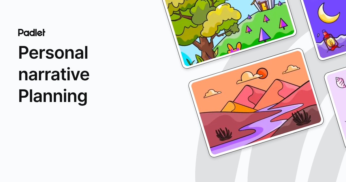 Personal narrative Planning