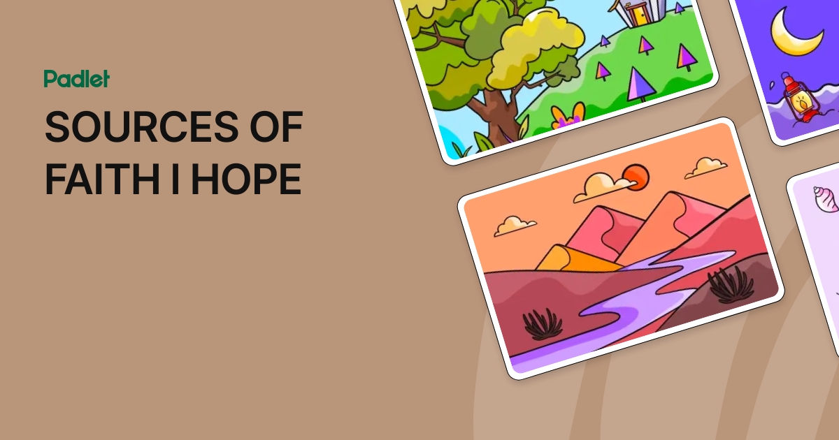 SOURCES OF FAITH l HOPE