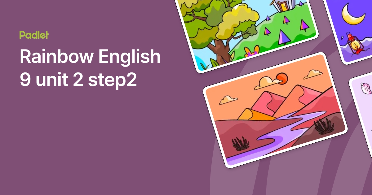 Rainbow English 9 unit 2 step2