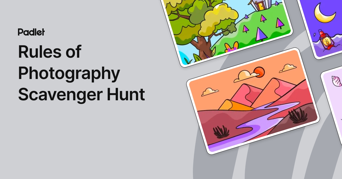 Rules of Photography Scavenger Hunt