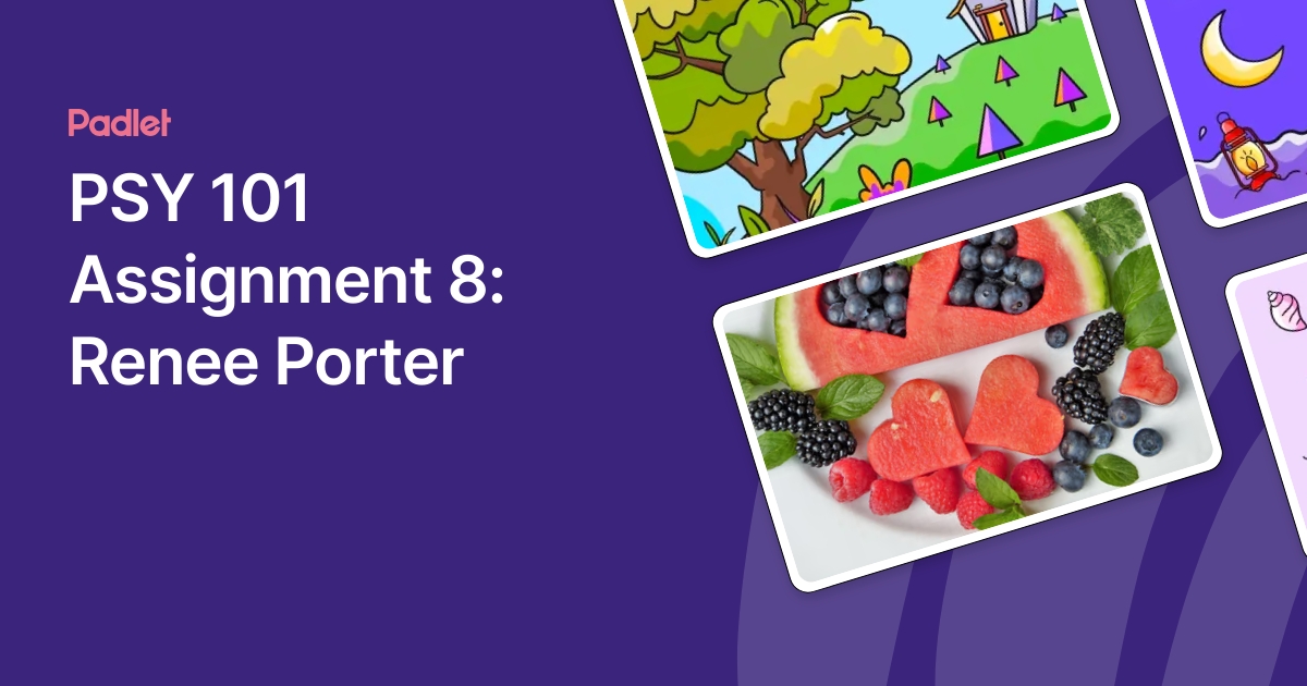 PSY 101 Assignment 8: Renee Porter