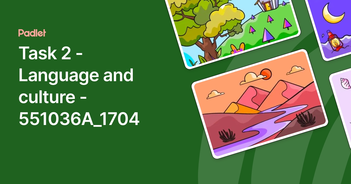 Task 2 - Language and culture - 551036A_1704