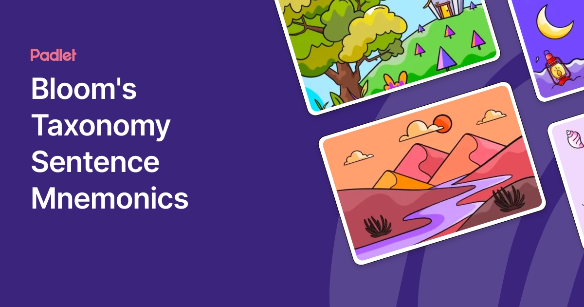 Bloom's Taxonomy Sentence Mnemonics
