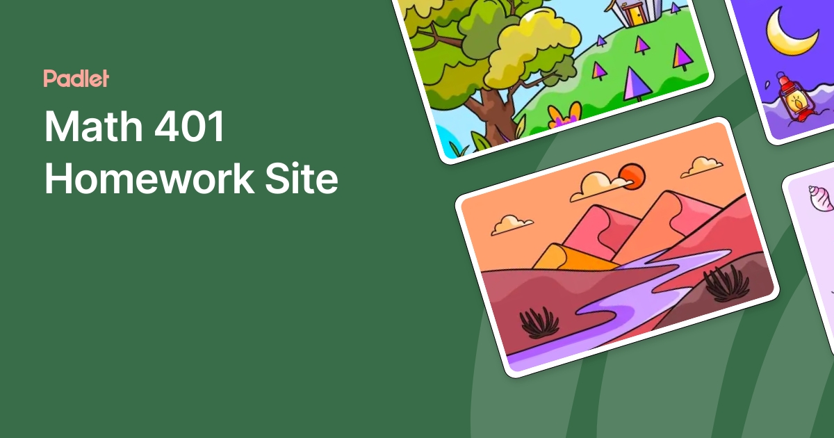 Math 401 Homework Site