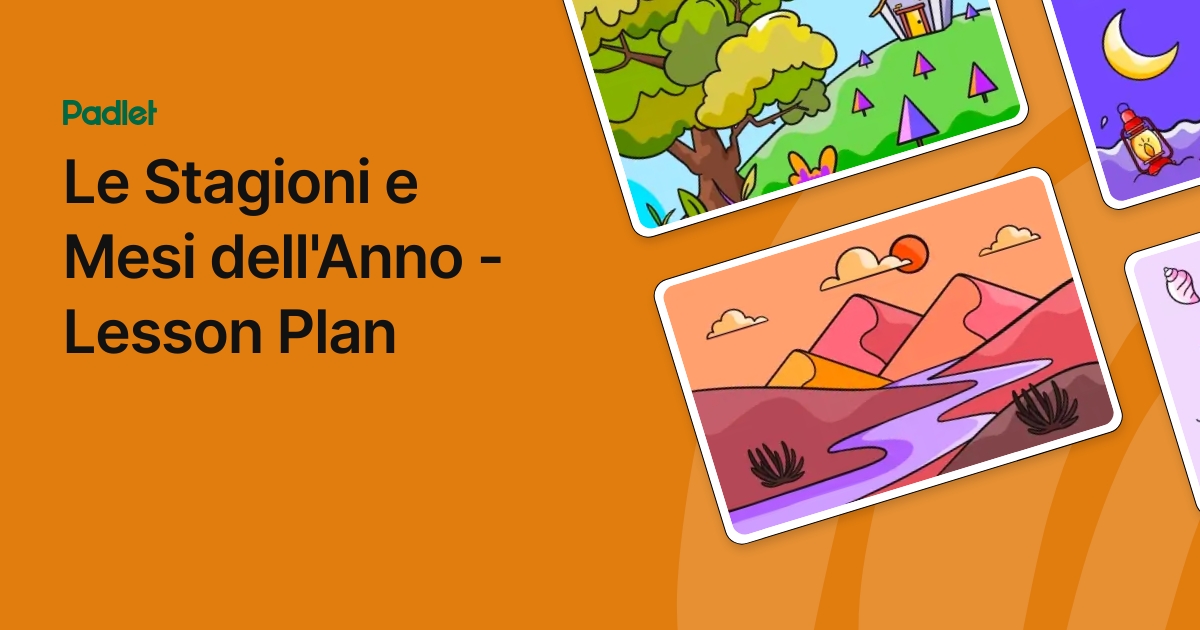 Le Stagioni e Mesi dell'Anno - Lesson Plan