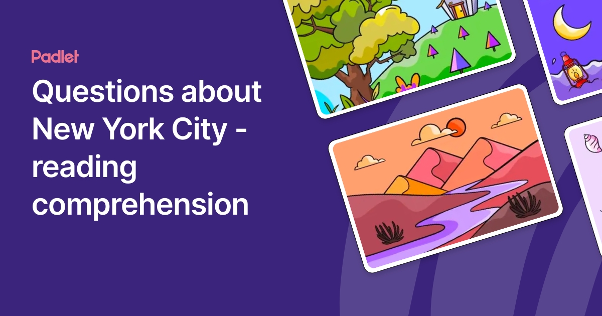 Questions about New York City - reading comprehension