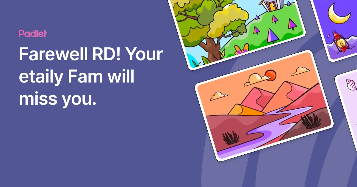 Farewell RD! Your etaily Fam will miss you.