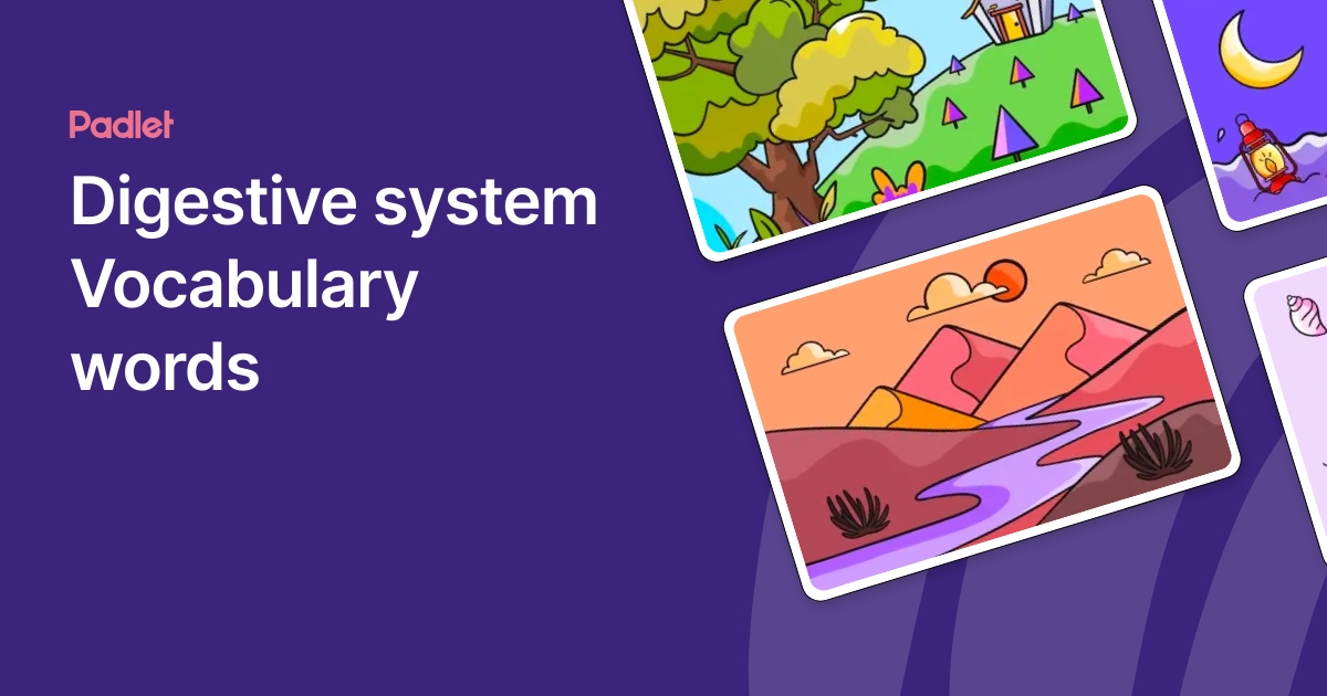 Digestive system Vocabulary words