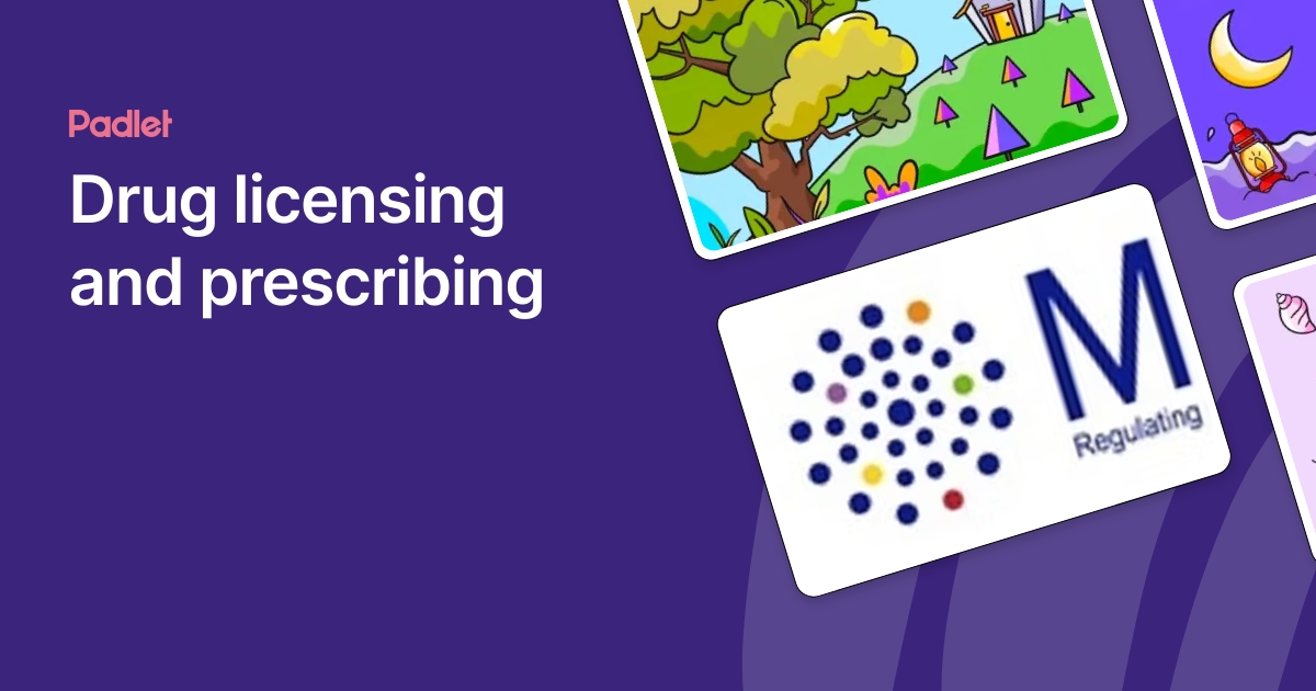Drug licensing and prescribing