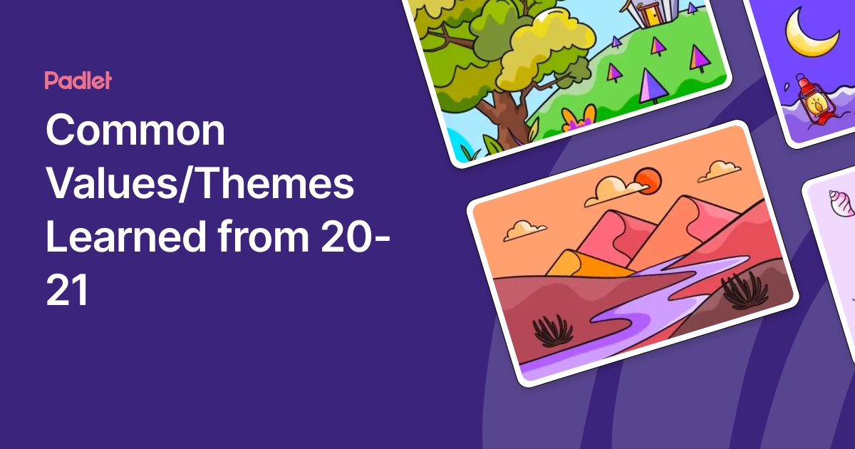 Common Values/Themes Learned from 20-21