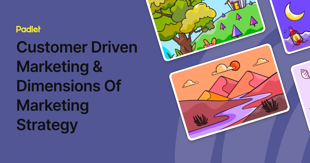 Customer Driven Marketing & Dimensions Of Marketing Strategy