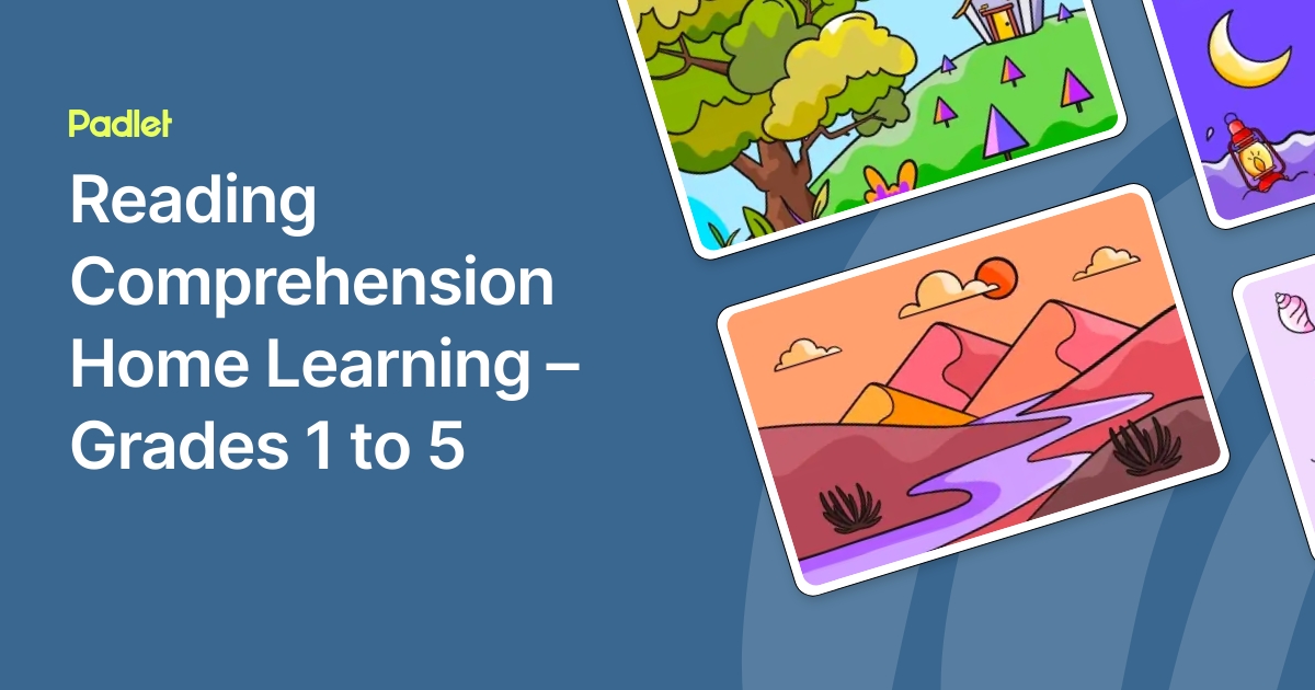 Reading Comprehension Home Learning – Grades 1 to 5
