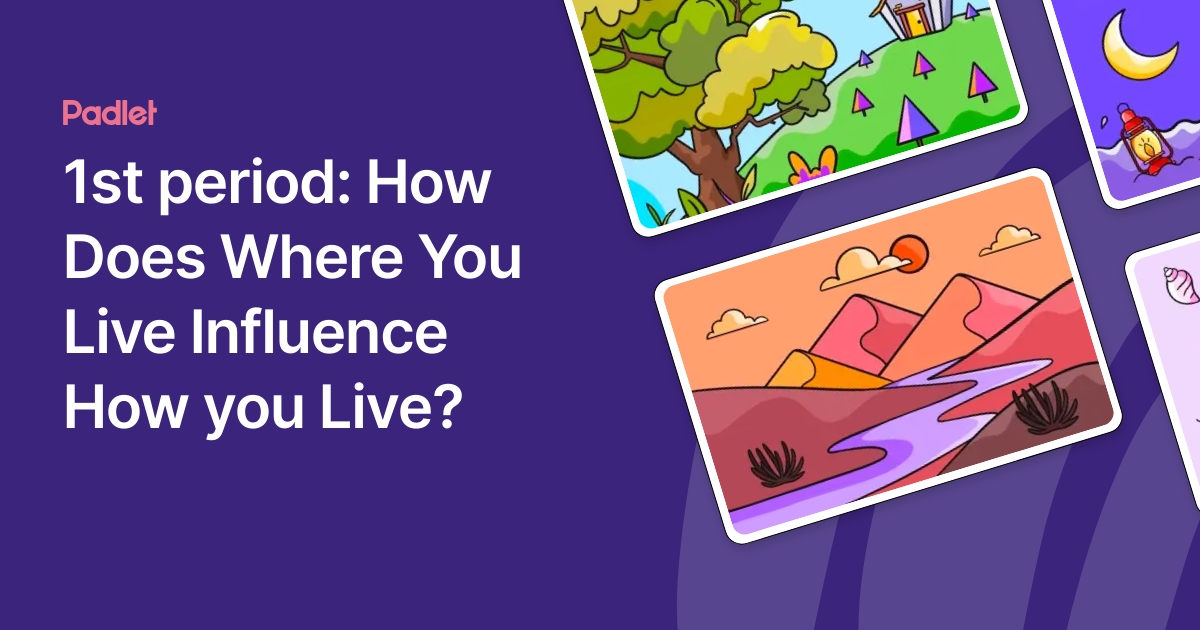 1st period: How Does Where You Live Influence How you Live?