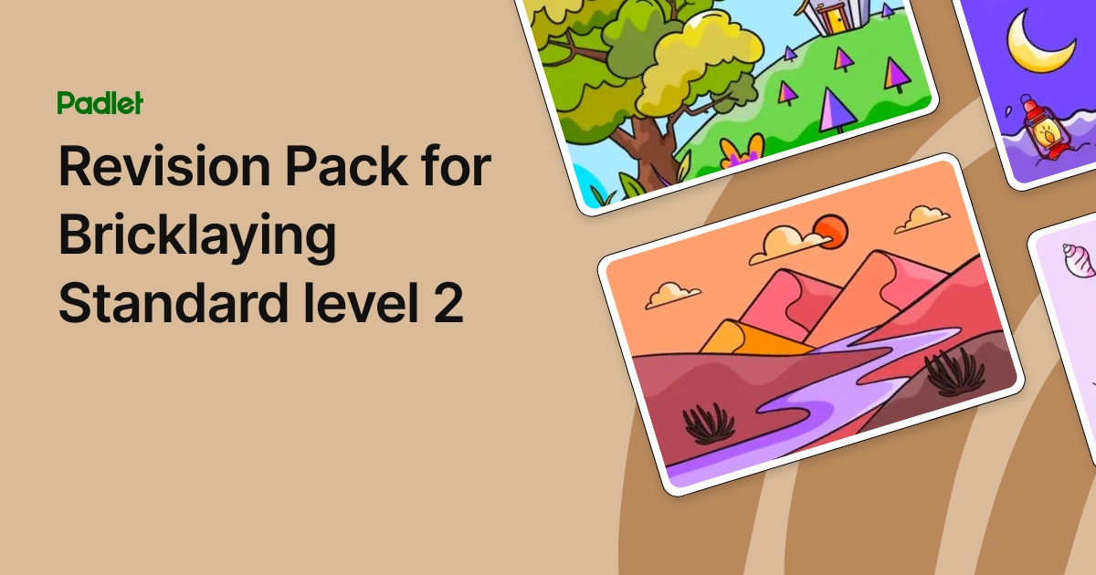 Revision Pack for Bricklaying Standard level 2
