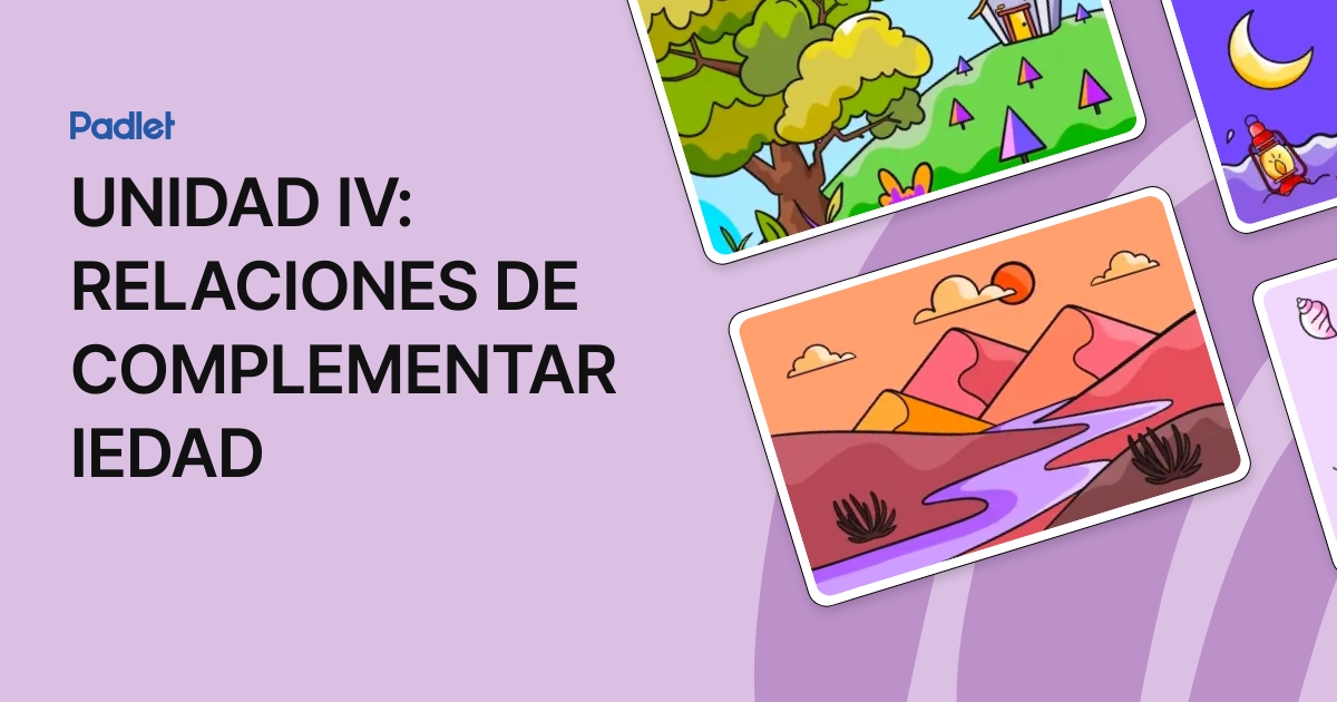 UNIDAD IV: RELACIONES DE COMPLEMENTARIEDAD