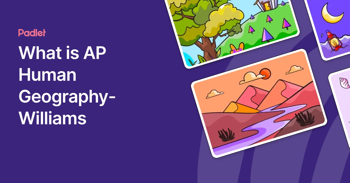 What is AP Human Geography- Williams