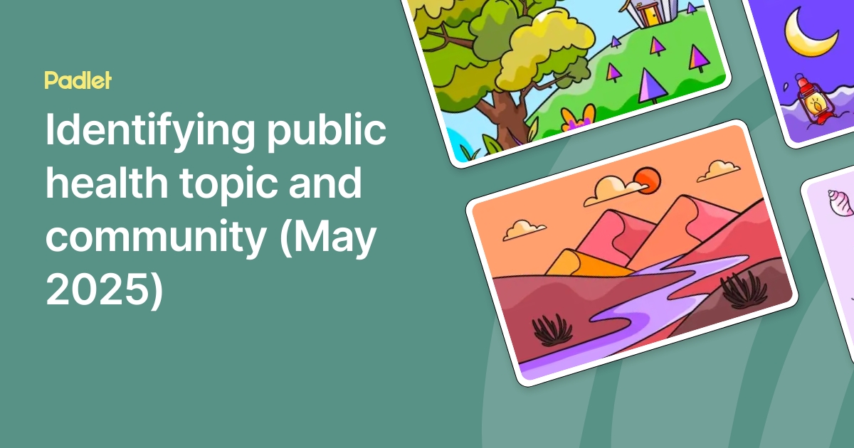 Identifying public health topic and community (May 2025)