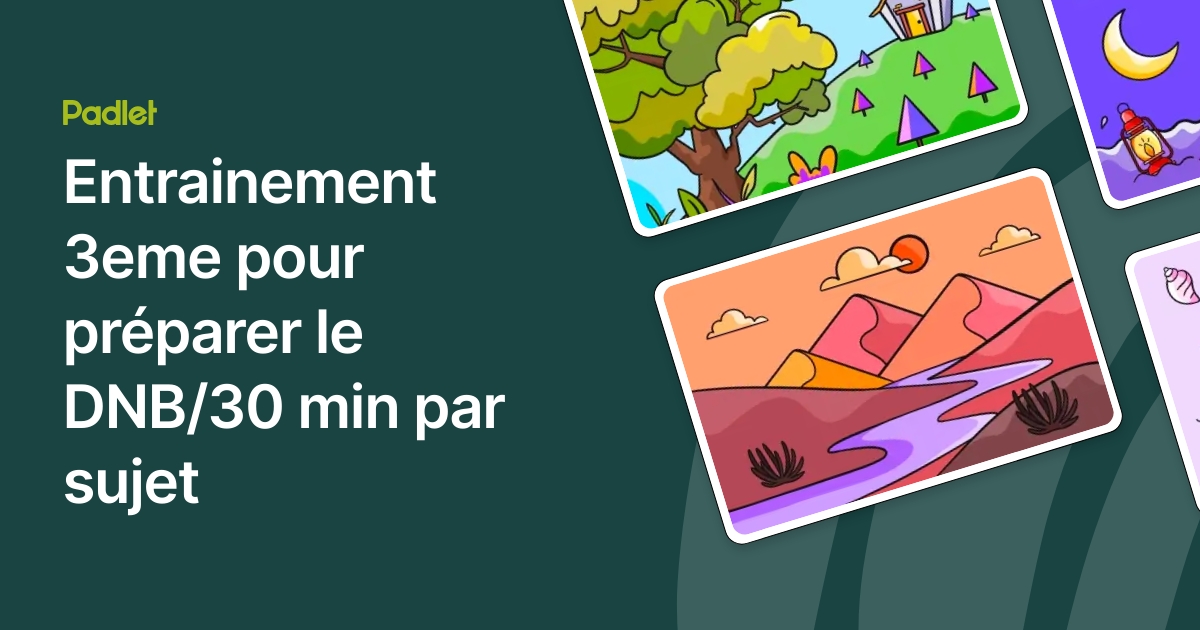 Entrainement 3eme pour préparer le DNB/30 min par sujet