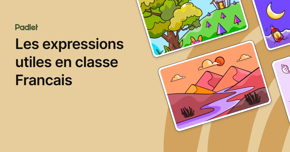 Les expressions utiles en classe Francais