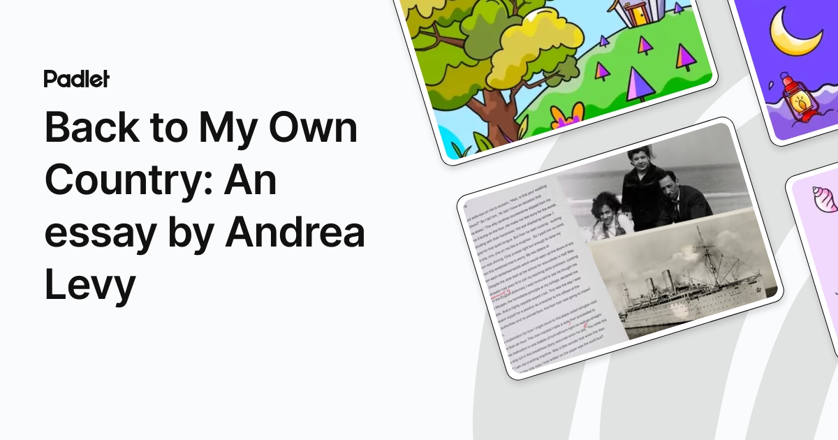 Back to My Own Country: An essay by Andrea Levy