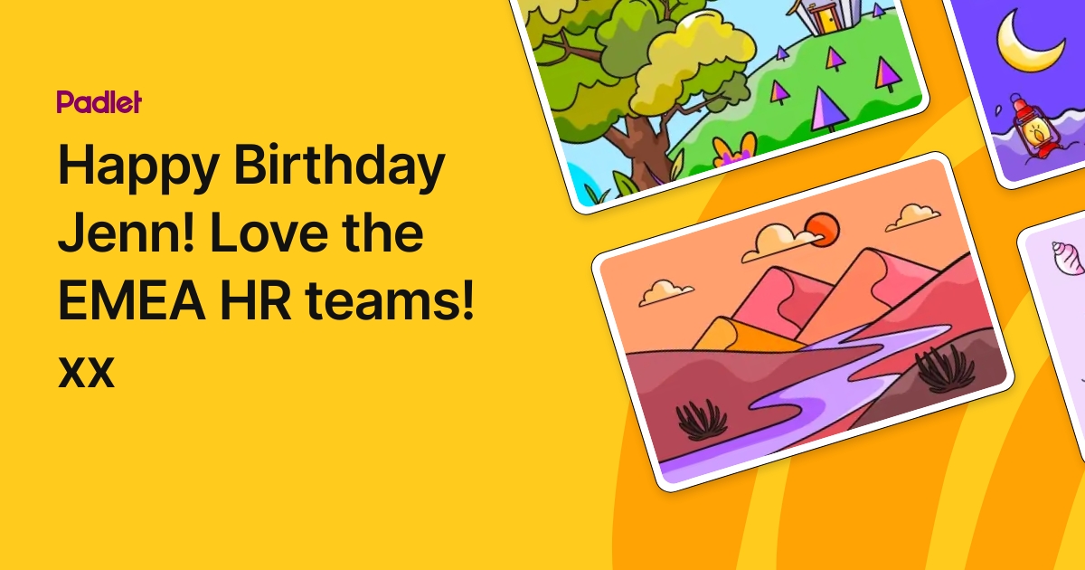 Happy Birthday Jenn! Love the EMEA HR teams! xx
