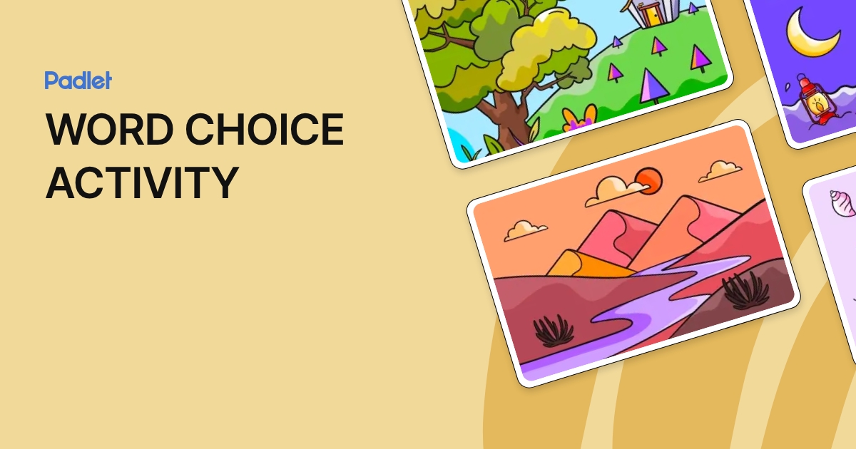 WORD CHOICE ACTIVITY