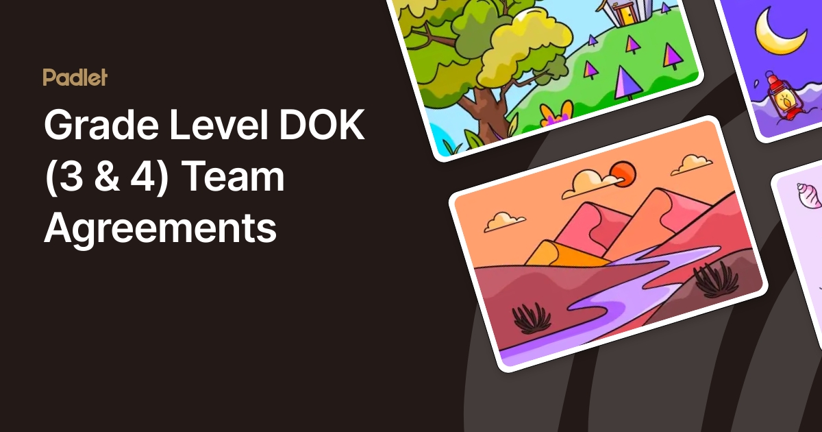Grade Level DOK (3 & 4) Team Agreements
