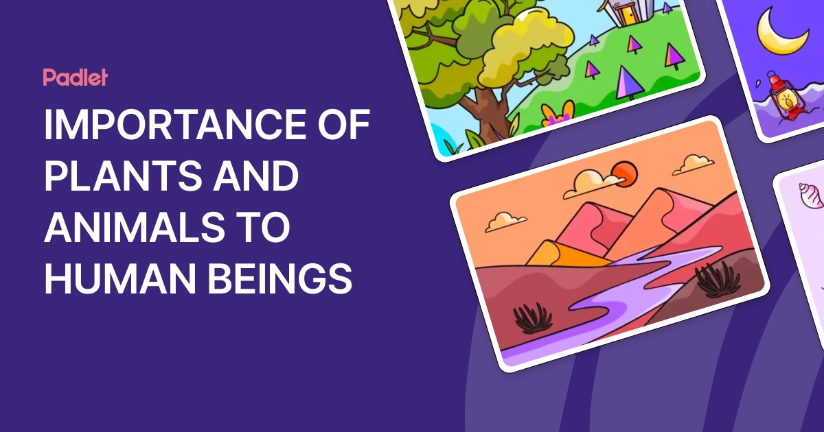 IMPORTANCE OF PLANTS AND ANIMALS TO HUMAN BEINGS