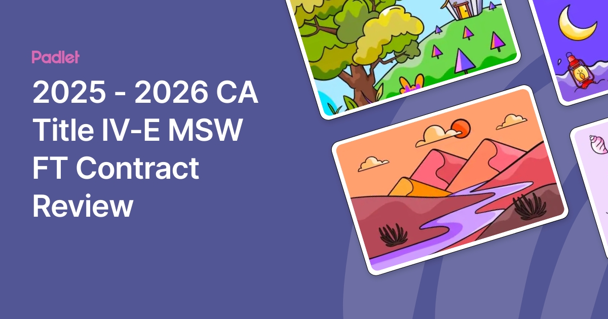 2025 - 2026 CA Title IV-E MSW FT Contract Review