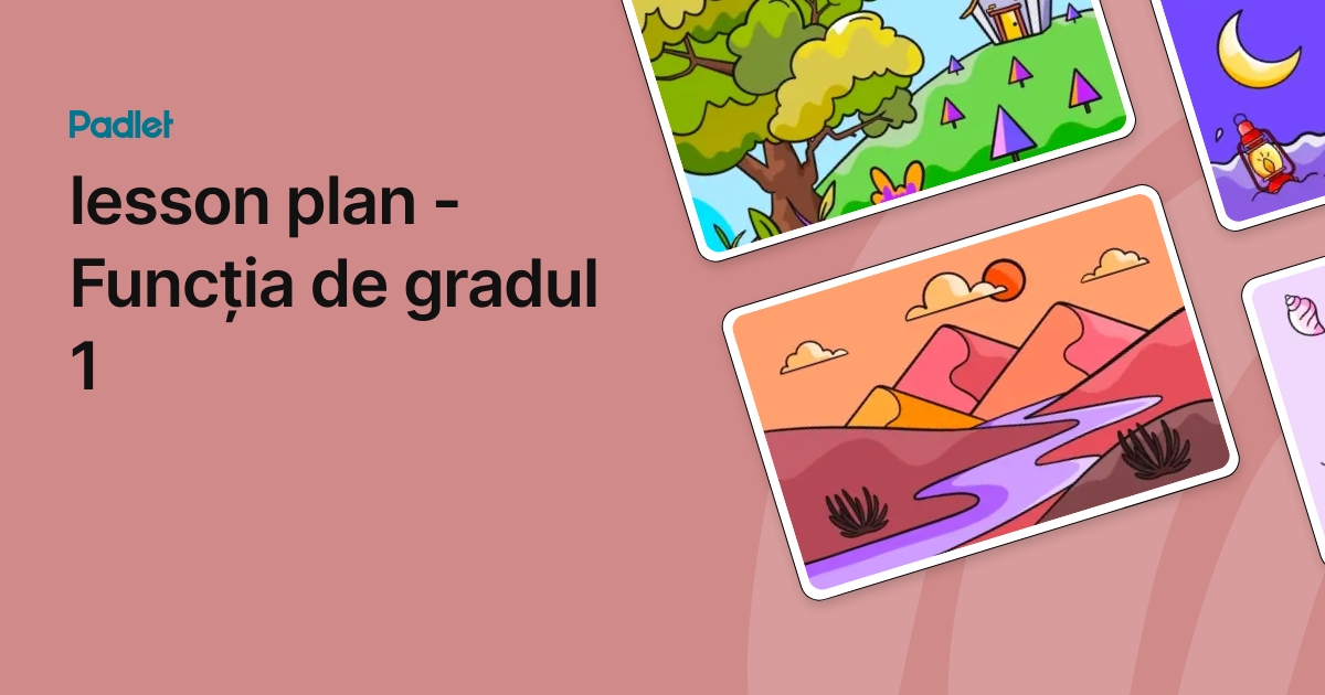 lesson plan - Funcția de gradul 1